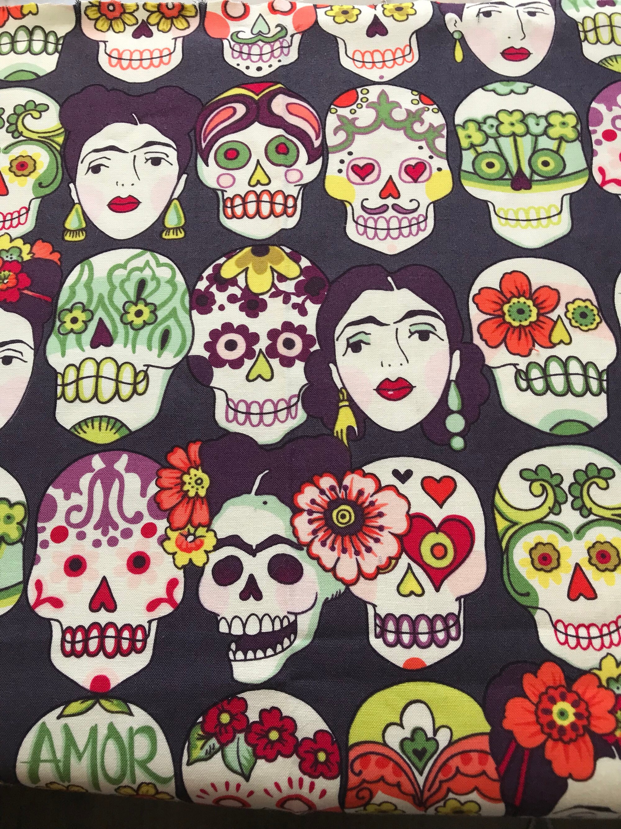 Frida Kahlo Sugar Skulls Full Skater Style Skirt | Etsy