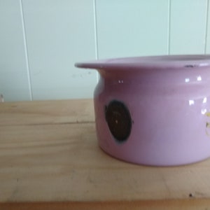 Vintage Pink Enamel Potty, Shabby Chic,boho,cottage,retro, Collectible ...