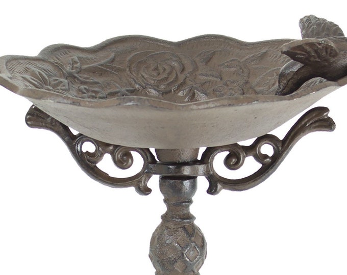 Rustic Bird Bath/ Feeder Cast Iron Garden Decorunique Decor - Etsy