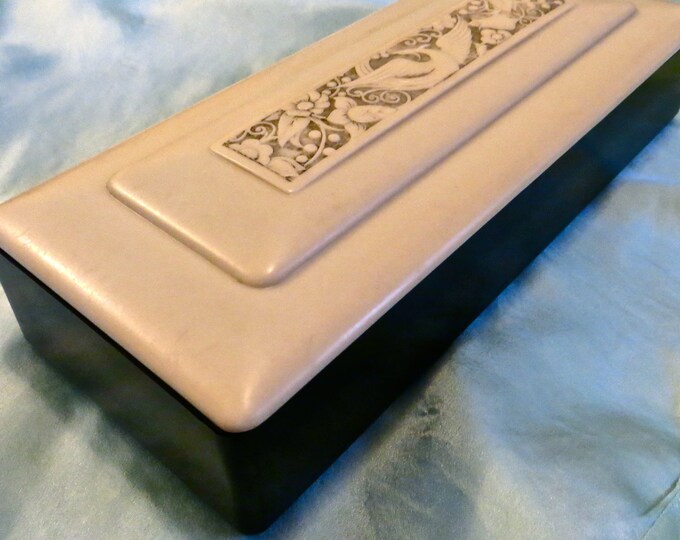 Art Deco Bakelite Box Trinket Jewelry Community Plate Silverware ...