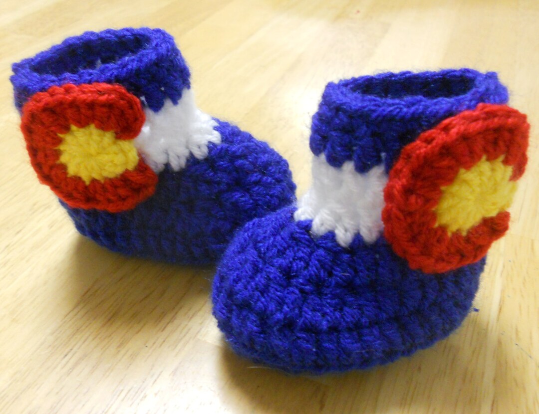 Crochet Colorado Baby Booties | Colorado Baby | Colorado Baby Gift ...