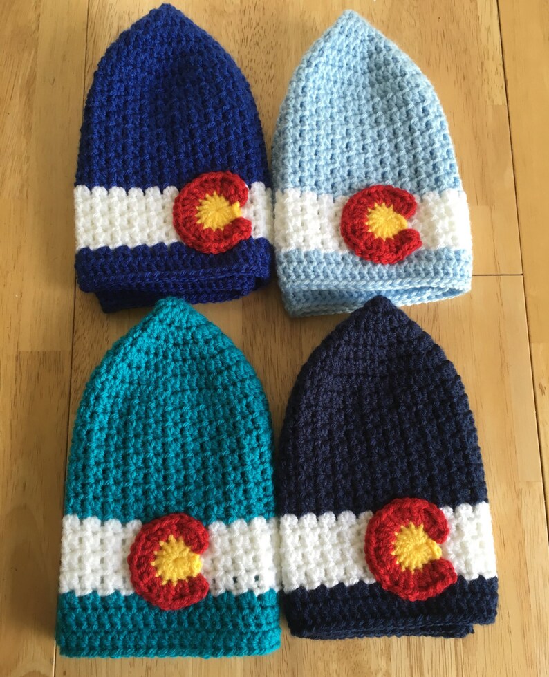 Crochet Signature Colorado Beanie- Baby, Child, Teen, Adult Sizes ...