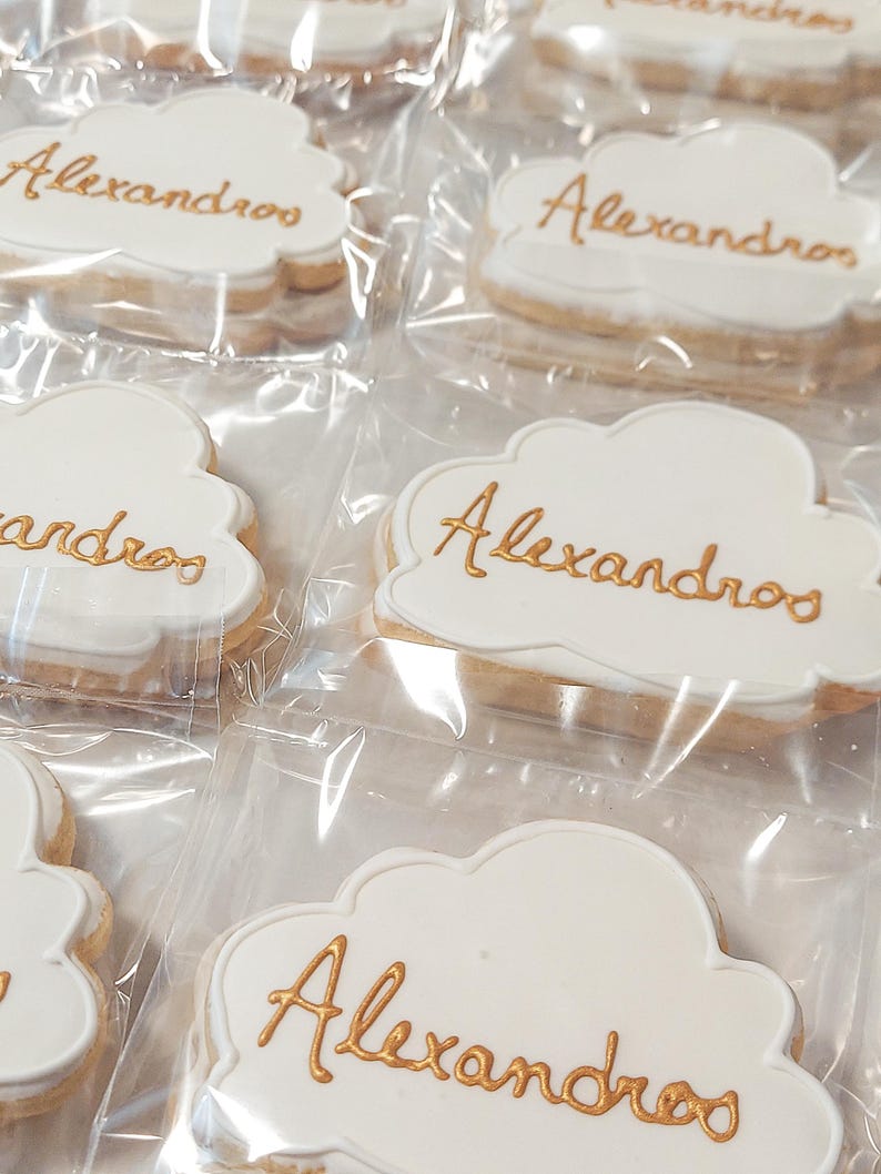 Name Cloud Cookies (1 Dozen) - Etsy