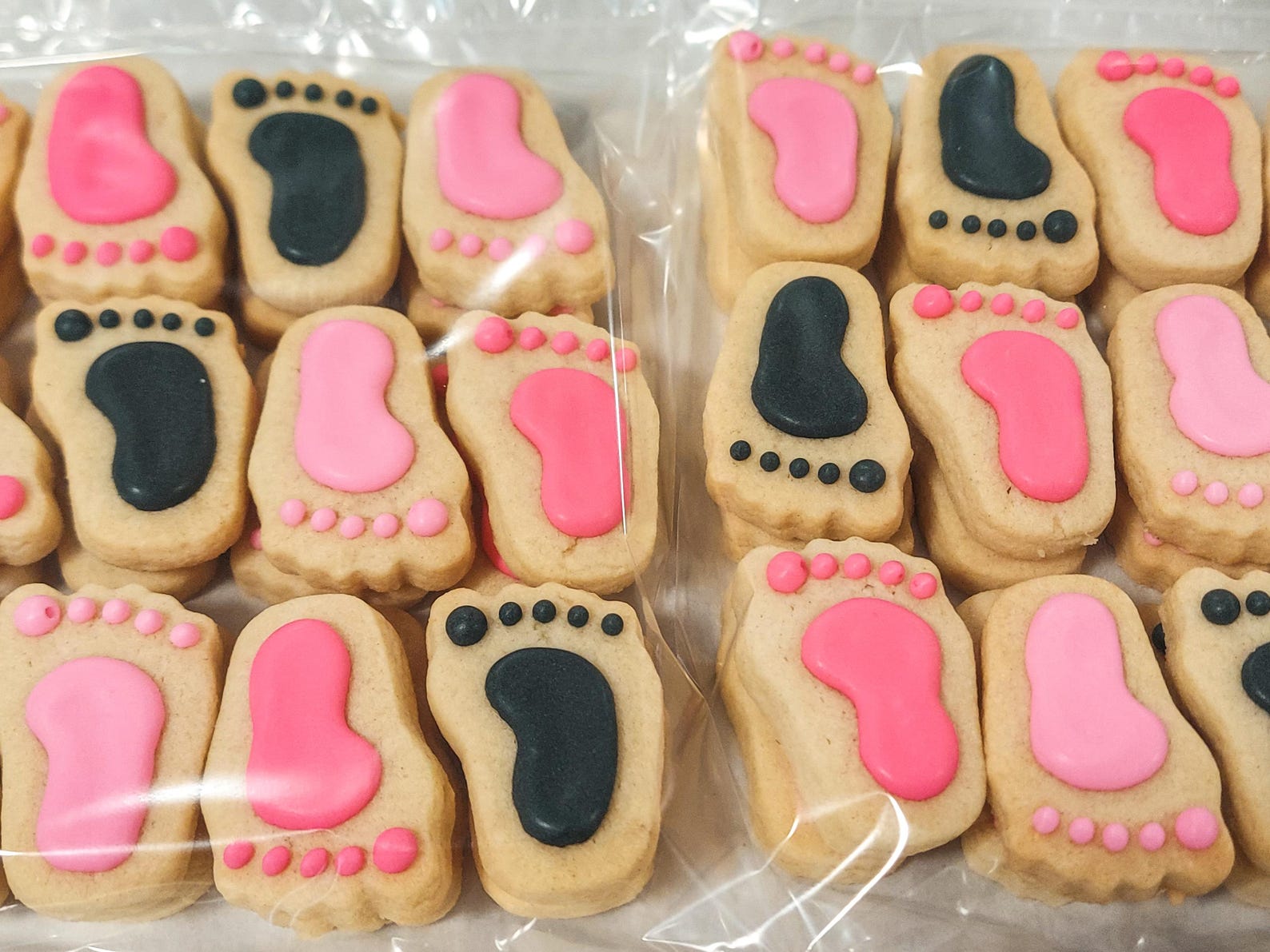Mini Baby Footprint Cookies (4 Dozen) - Etsy