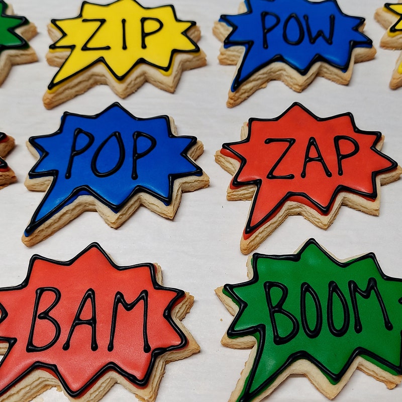 Superhero Cookies - Etsy