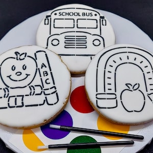Paint-your-own School Themed Cookies (1 Dozen) - Etsy