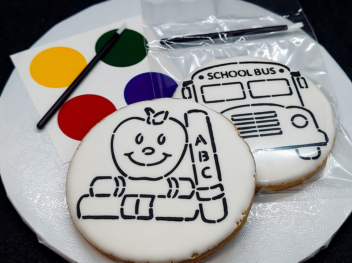 Paint-your-own School Themed Cookies (1 Dozen) - Etsy