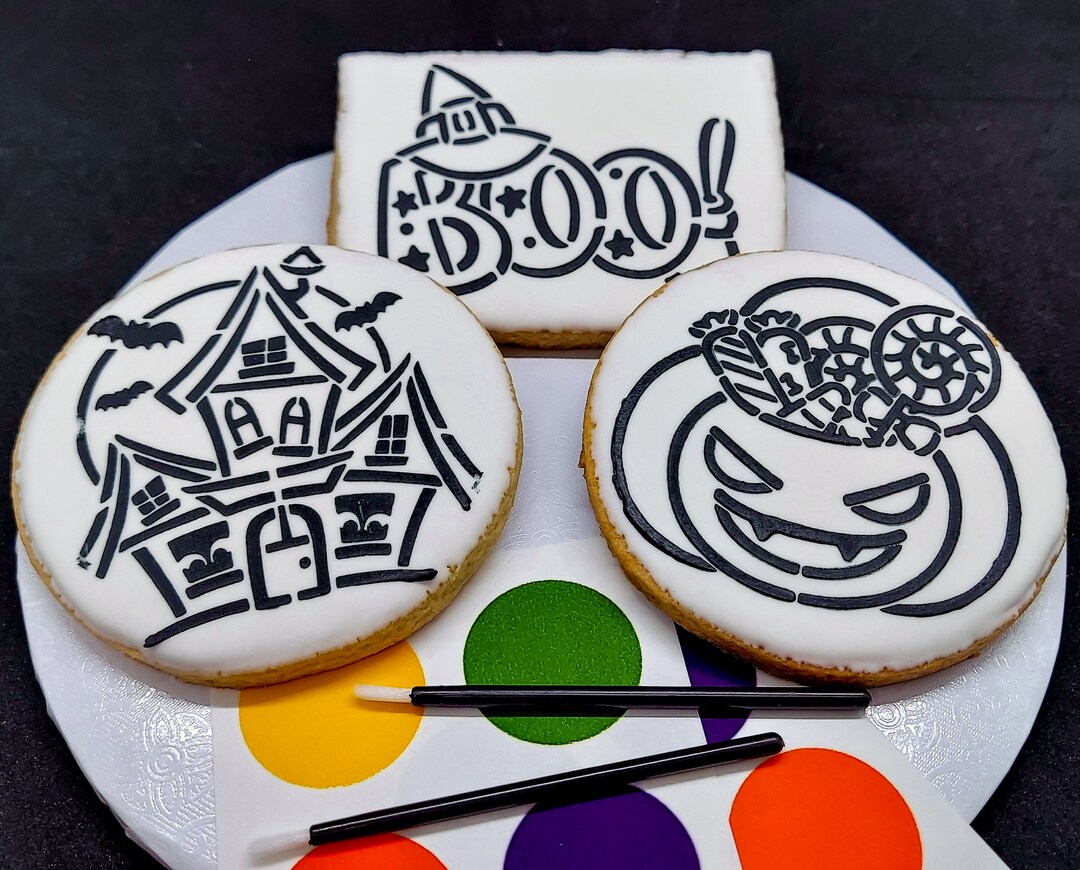 Paint-your-own Halloween Cookies (1 Dozen) - Etsy