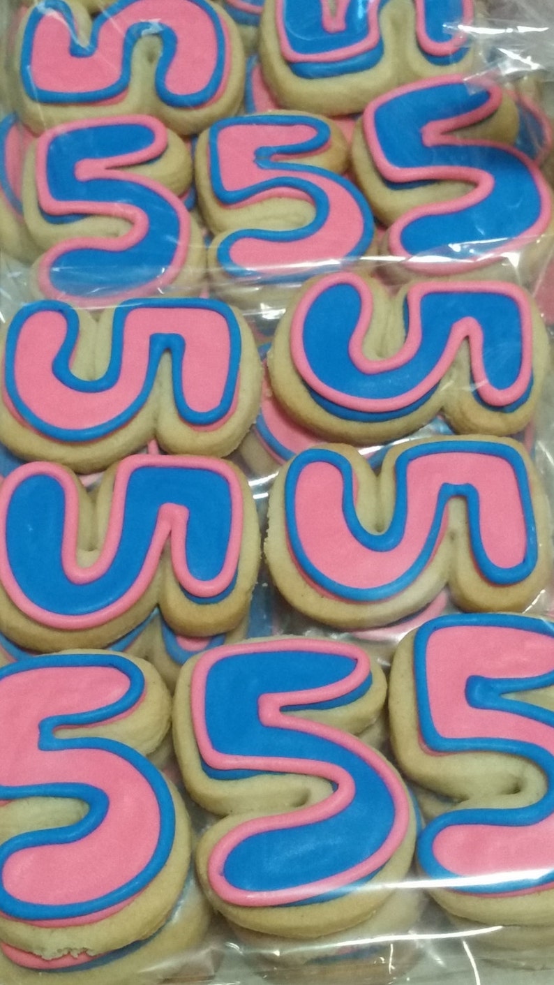 Mini Number / Letter Cookies Outline 2 Dozen - Etsy