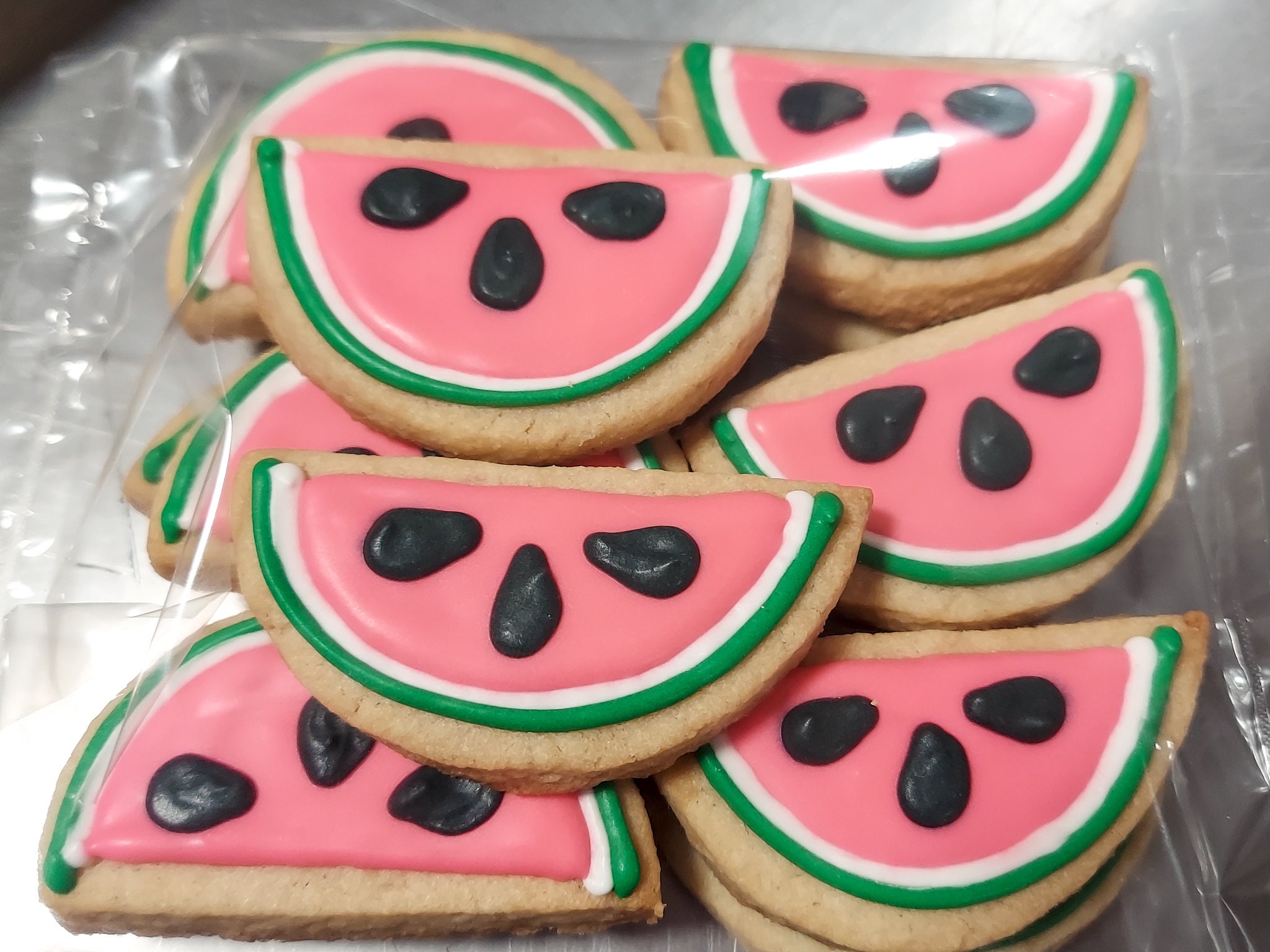 Mini Watermelon Slice Cookies (2 Dozen) - Etsy