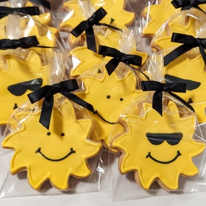 Smiley Sun Cookies (1 Dozen) - Etsy