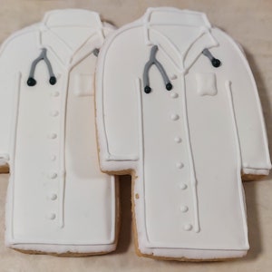 Doctor/lab Coat Cookies 1 Dozen - Etsy