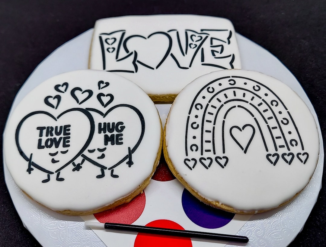 Paint-your-own Valentine Cookies (1 Dozen) - Etsy