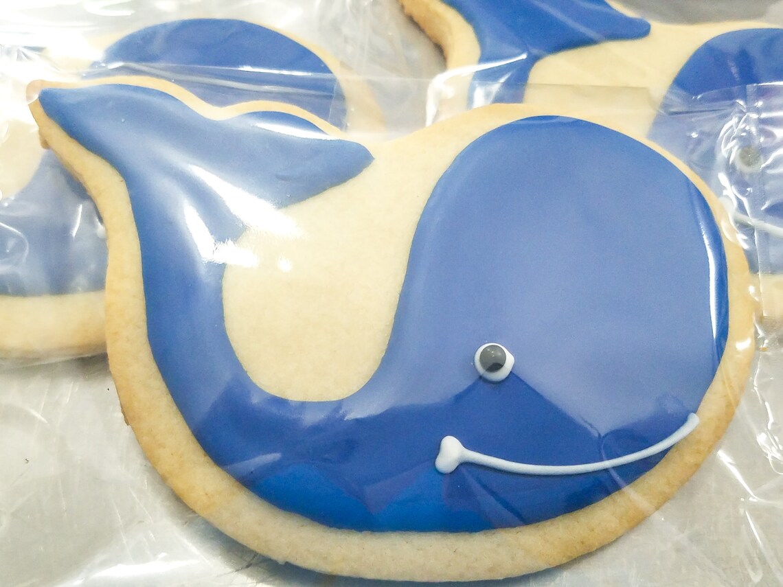 Whale Cookies 1 Dozen - Etsy