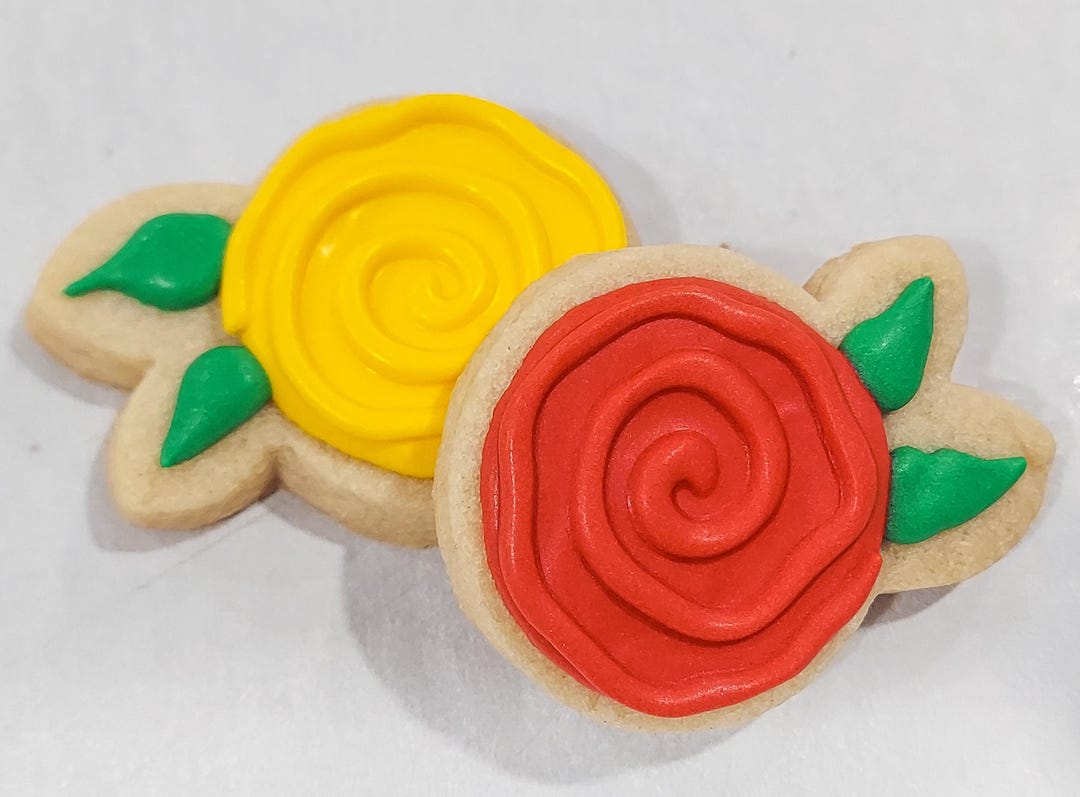 Mini Rose Cookies (2 Dozen) - Etsy