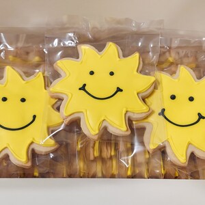 Smiley Sun Cookies (1 Dozen) - Etsy