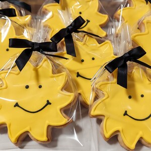Smiley Sun Cookies (1 Dozen) - Etsy