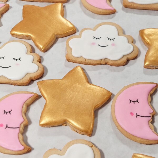 Moon Star Cookies - Etsy