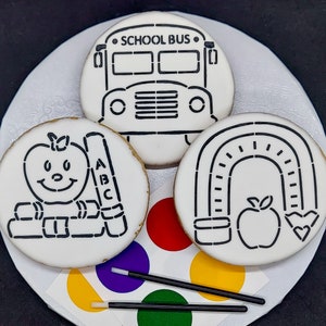 Paint-your-own School Themed Cookies (1 Dozen) - Etsy