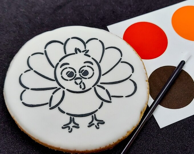 Thanksgiving Cookie Kit, Sugar Cookie Kit, DIY Cookies, Turkey Cookies ...