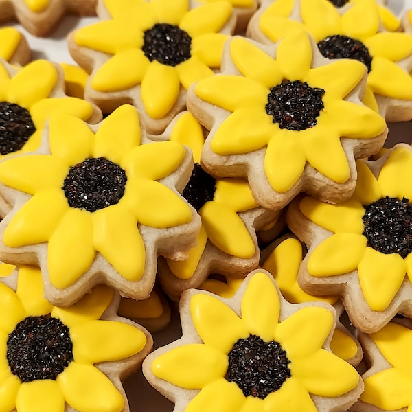 Sunflower Cookies - Etsy