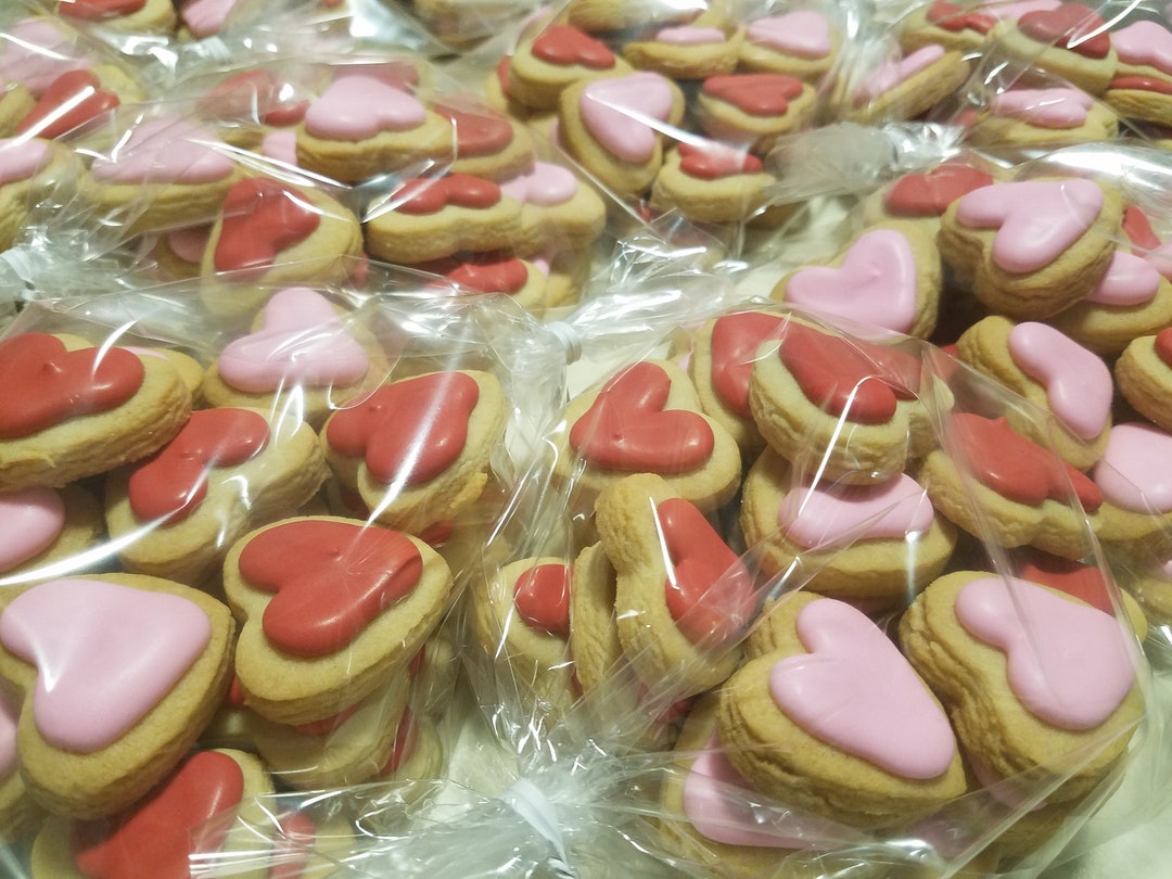 Mini Heart Cookies (50 Pieces) - Etsy