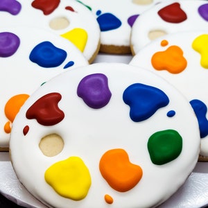 Art Palette Cookies 1 Dozen - Etsy