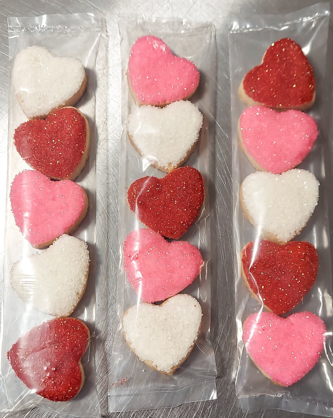 Mini Valentine Heart Cookies (5 in a Bag) - Etsy