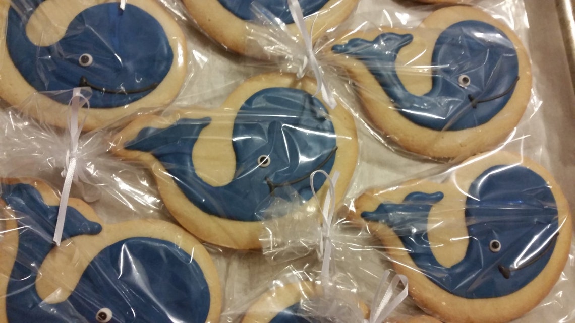 Whale Cookies 1 Dozen - Etsy