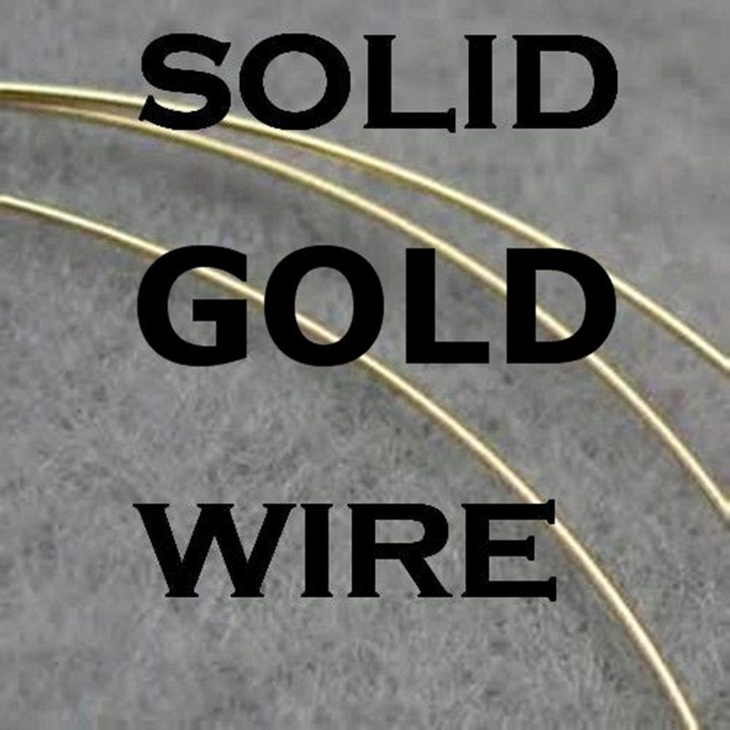 14K SOLID YELLOW GOLD Wire, 18-30 Gauge, Round, 1/2 Hard - Etsy