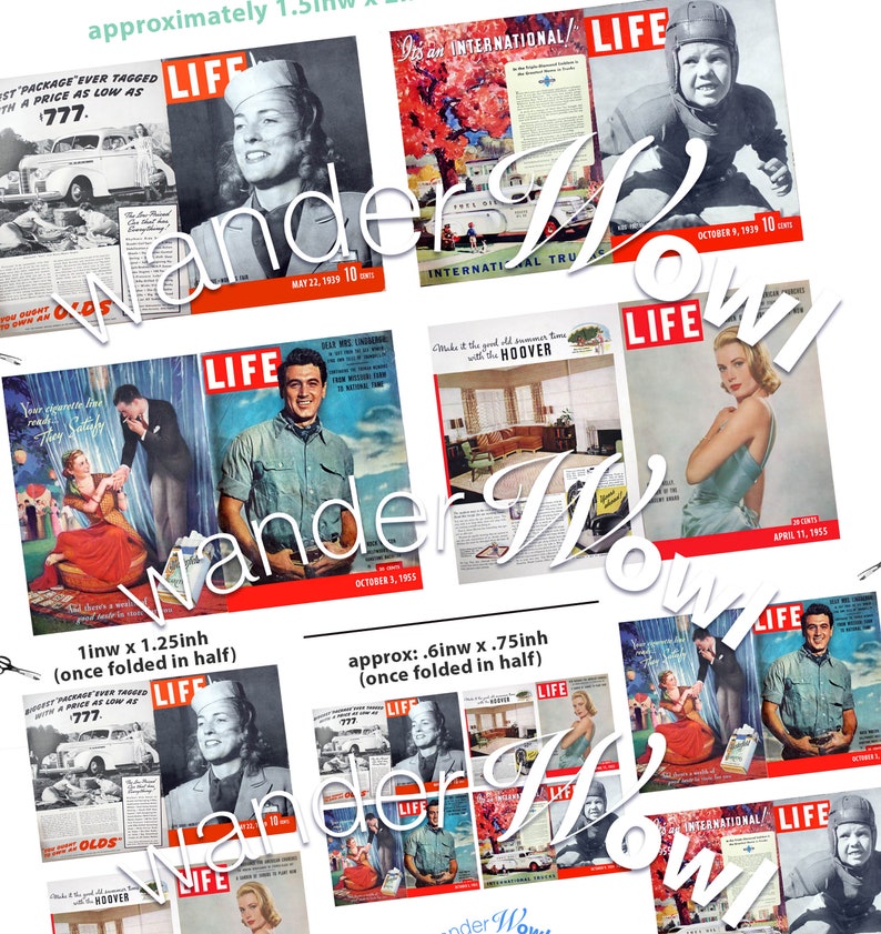 Mini Retro Magazine Covers, 4 Mini Mag Printables, Instant Download ...