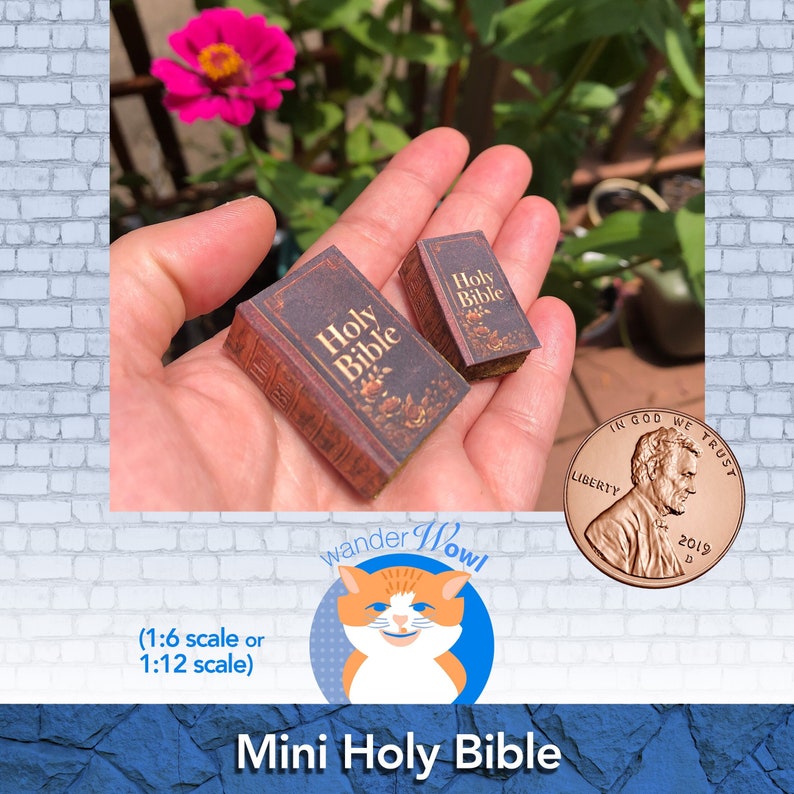 Mini Holy Bible, 1-6,1-12,1-24 Dollhouse Books, Mini Books - Etsy