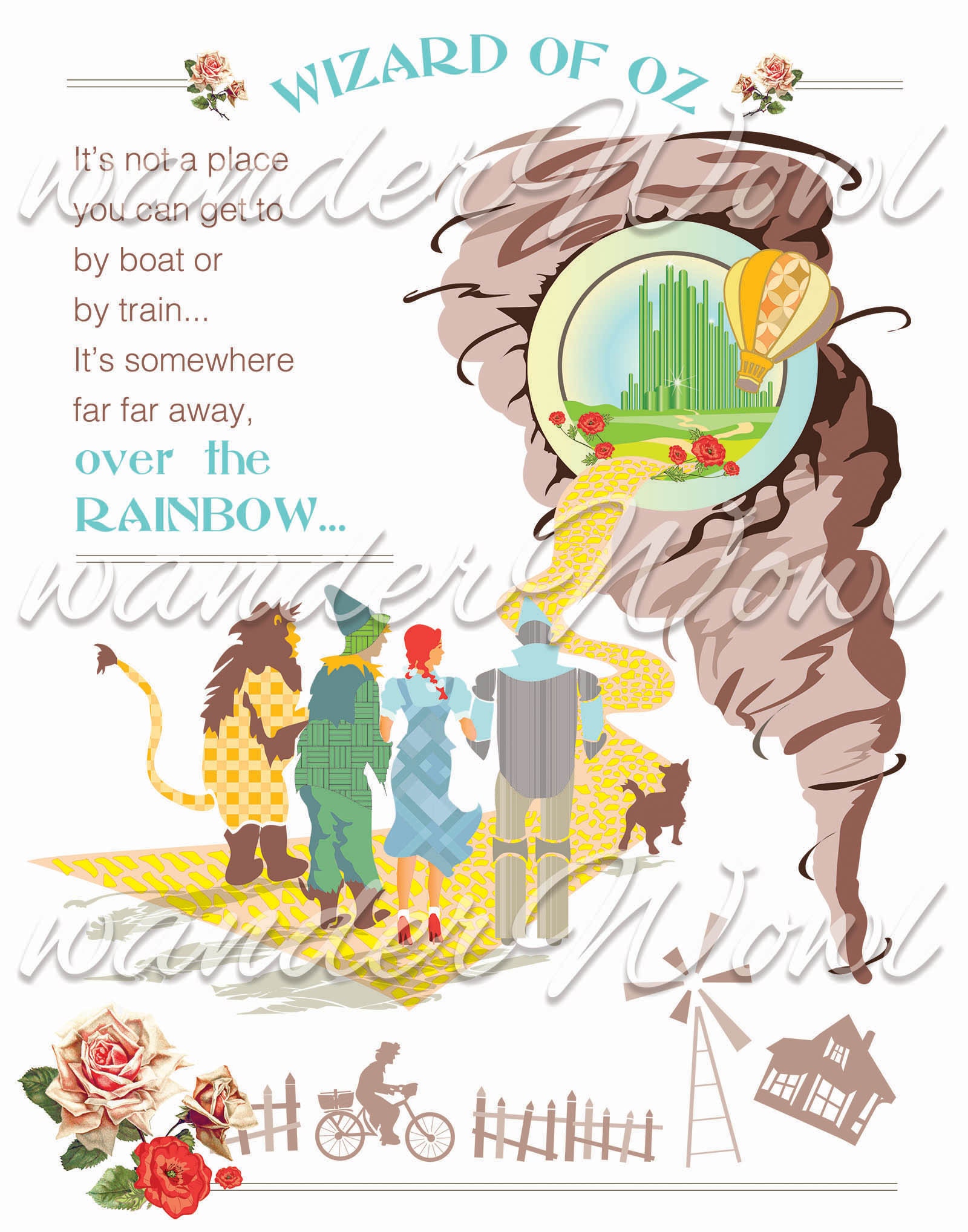 Wizard of Oz Instant Download for Print, Classic Movie Wall Decor - Etsy