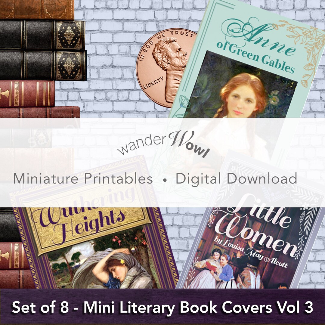 Miniature Classic Book Covers Vol 3, Printables, Instant Download ...