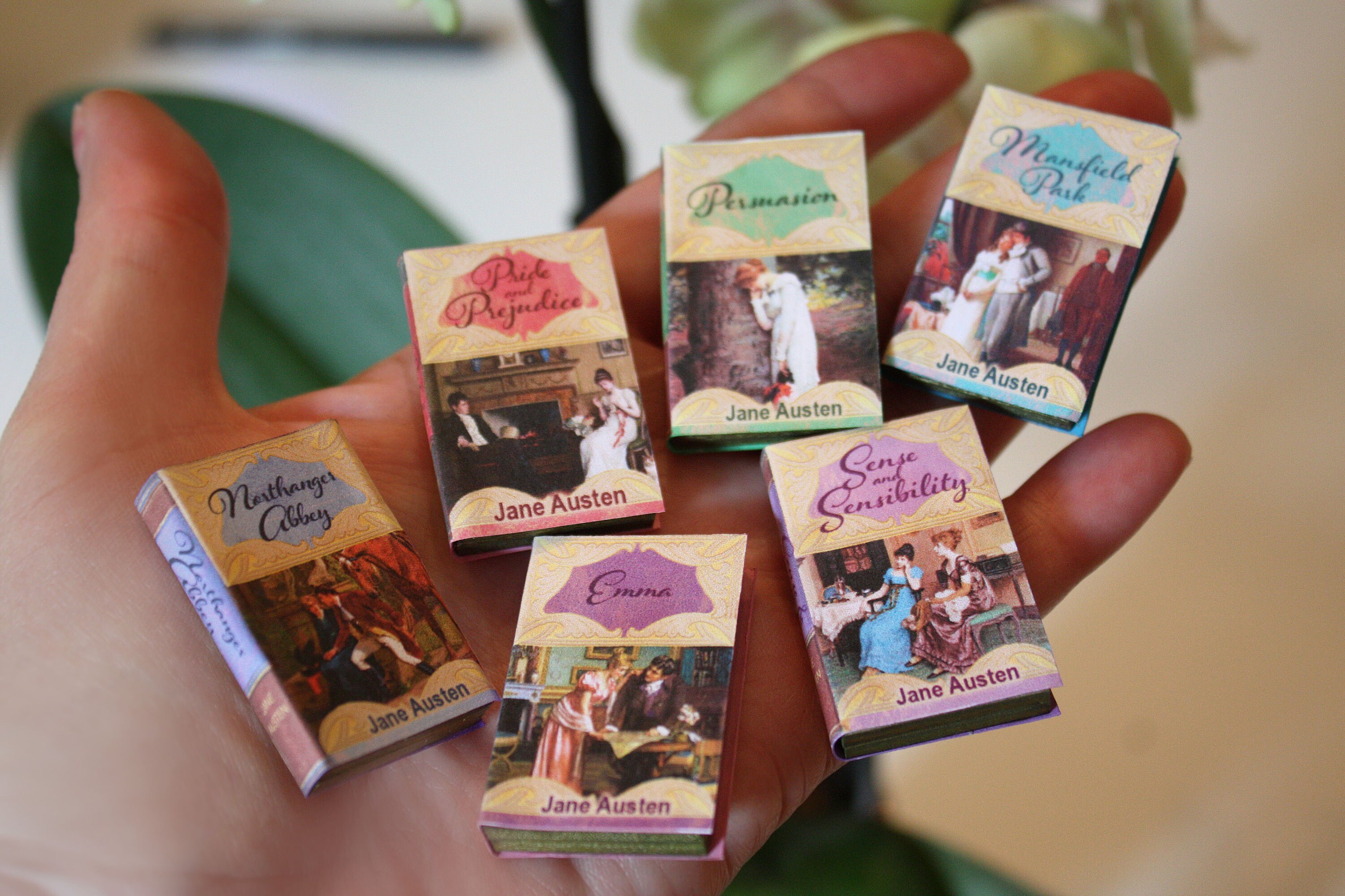 Miniature Jane Austen Books, Set of 6 Literary Books, 1:6,1/12 ...