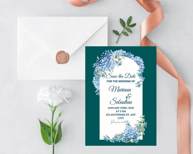 Printable Wedding Invitation Card | Editable Wedding Card | Greeting ...