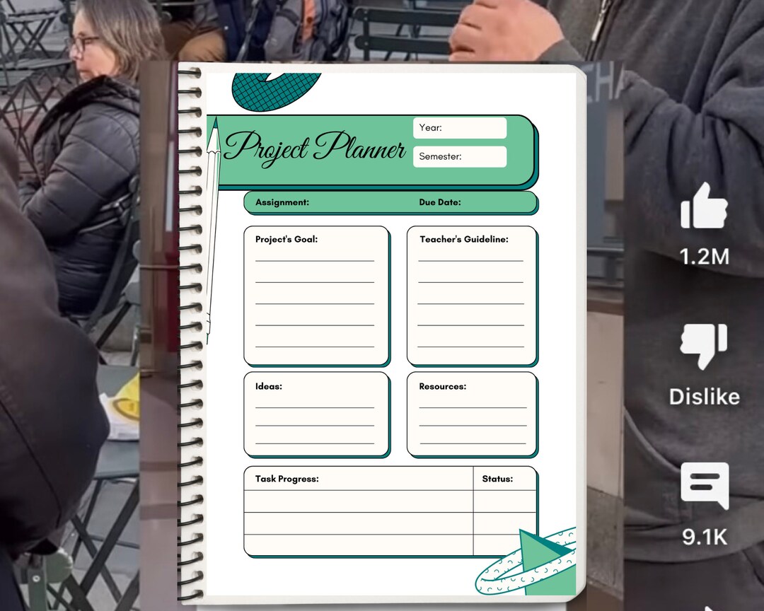 Project Planner PDF Printable, Undated Productivity Planner, Project ...