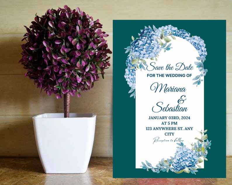 Printable Wedding Invitation Card | Editable Wedding Card | Greeting ...