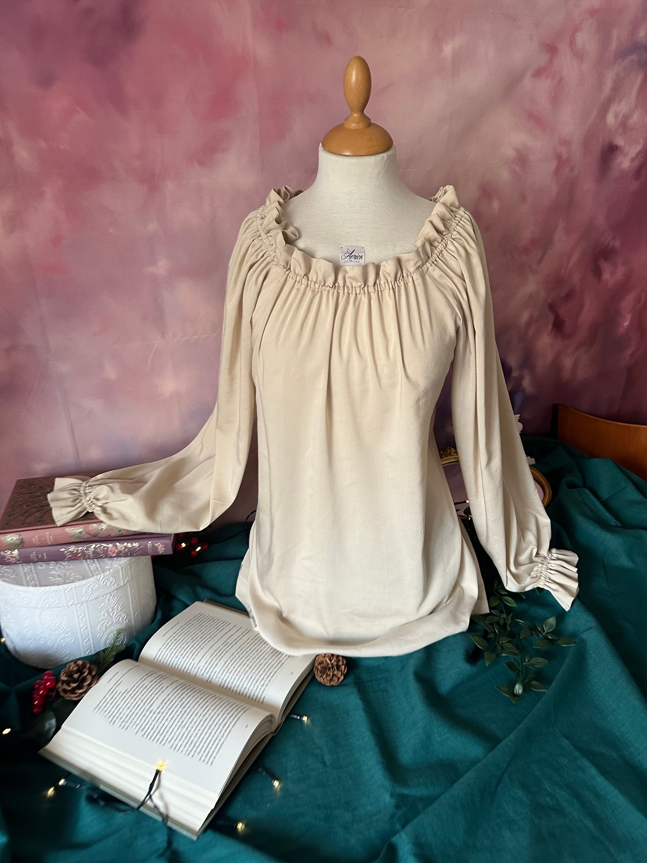 Chemise Pirate Blouse Cottagecore Princess Fairy Shirt Renaissance ...