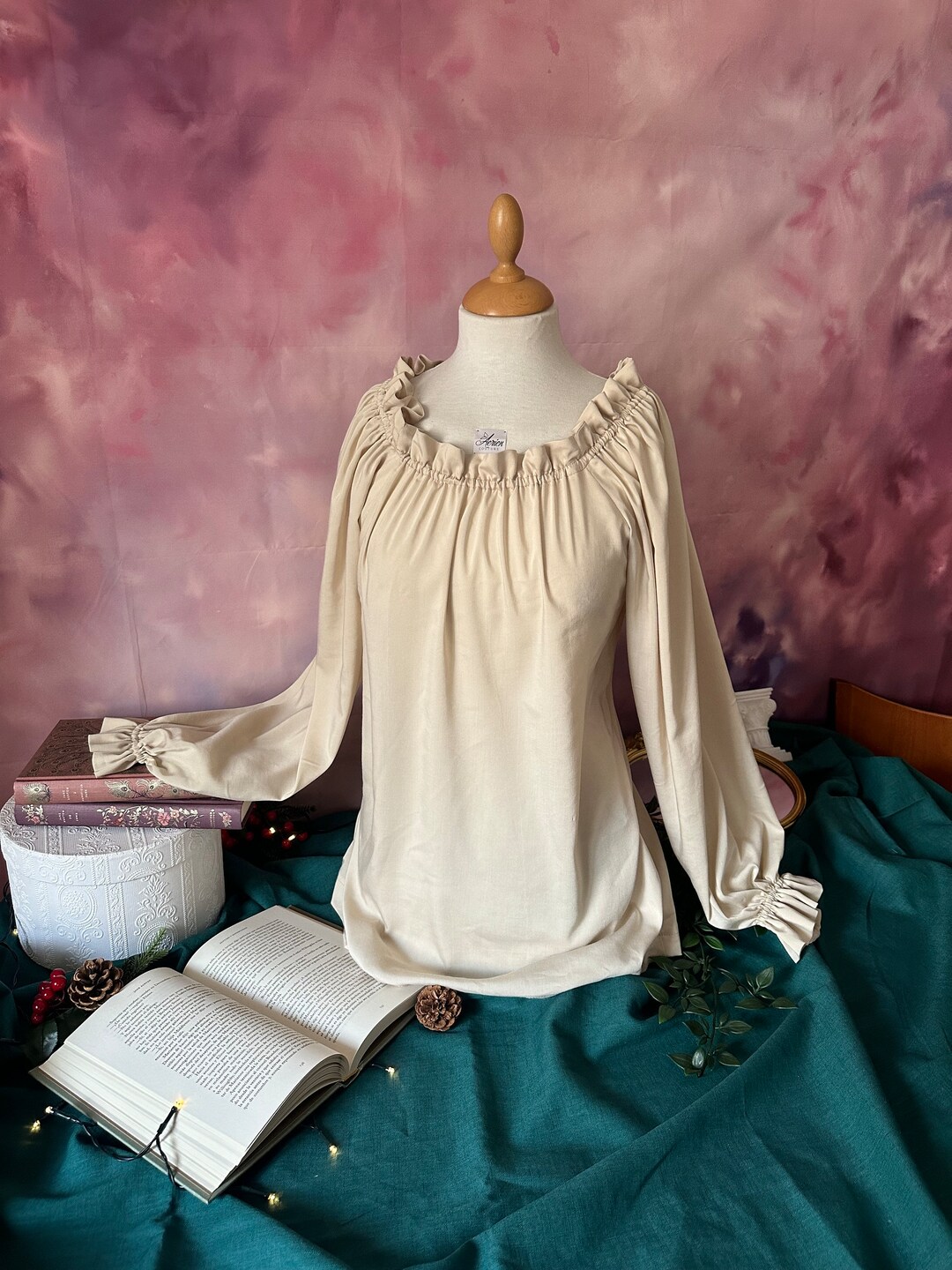 Chemise Pirate Blouse Cottagecore Princess Fairy Shirt Renaissance ...