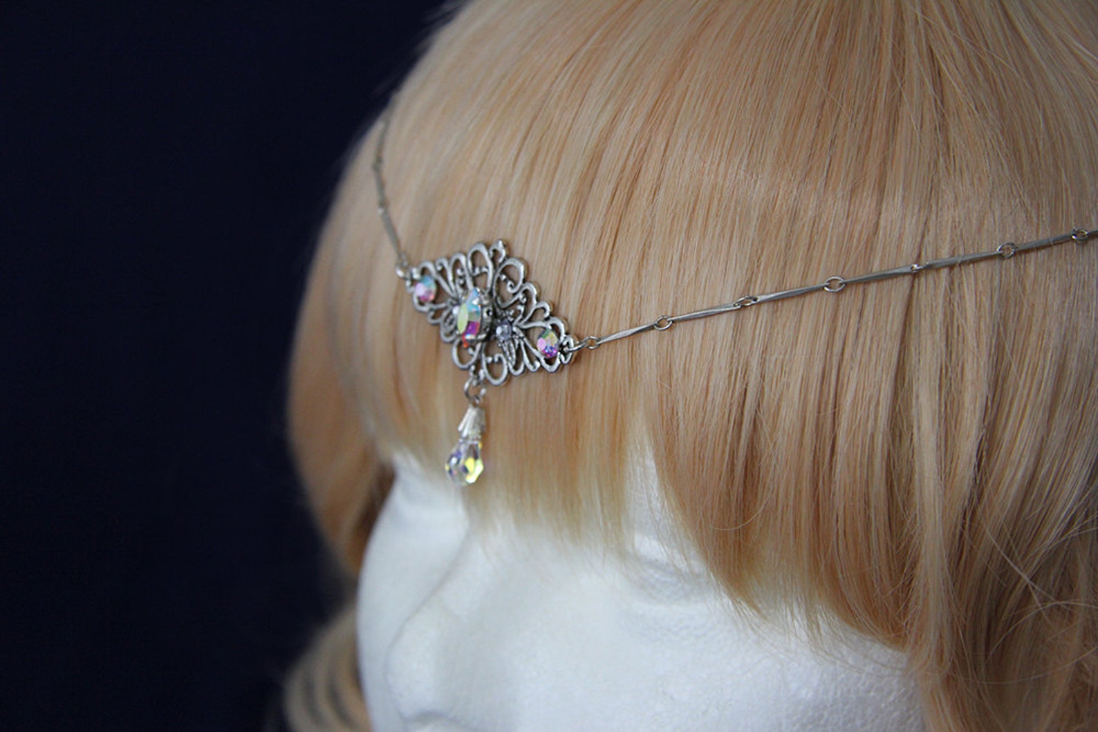 Fairy Princess Circlet - Silver Tiara With Iridescent Gems - Royalcore ...