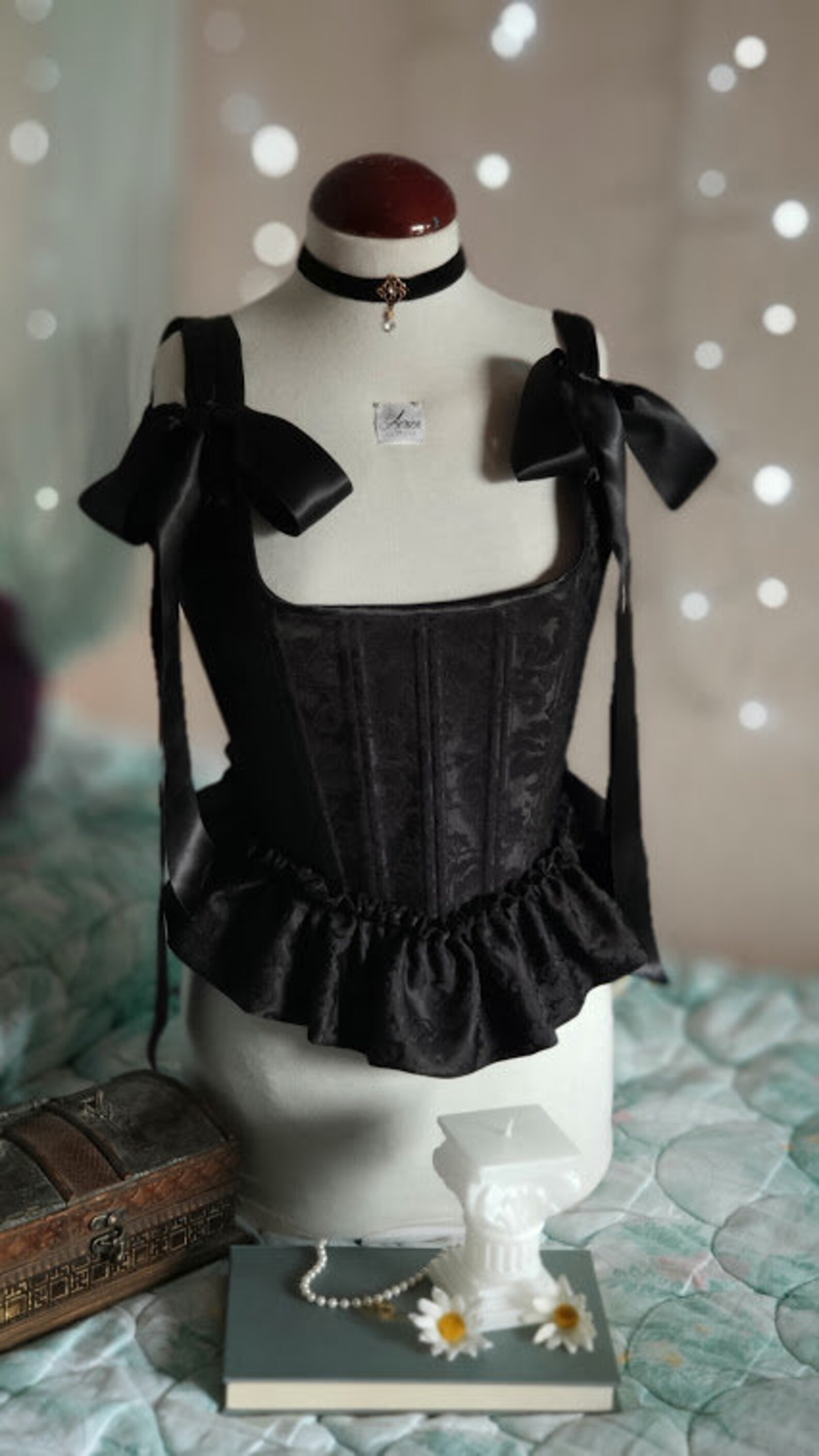 Cottagecore Corset Stays With Ruffles - Romantic Rococo Renaissance ...