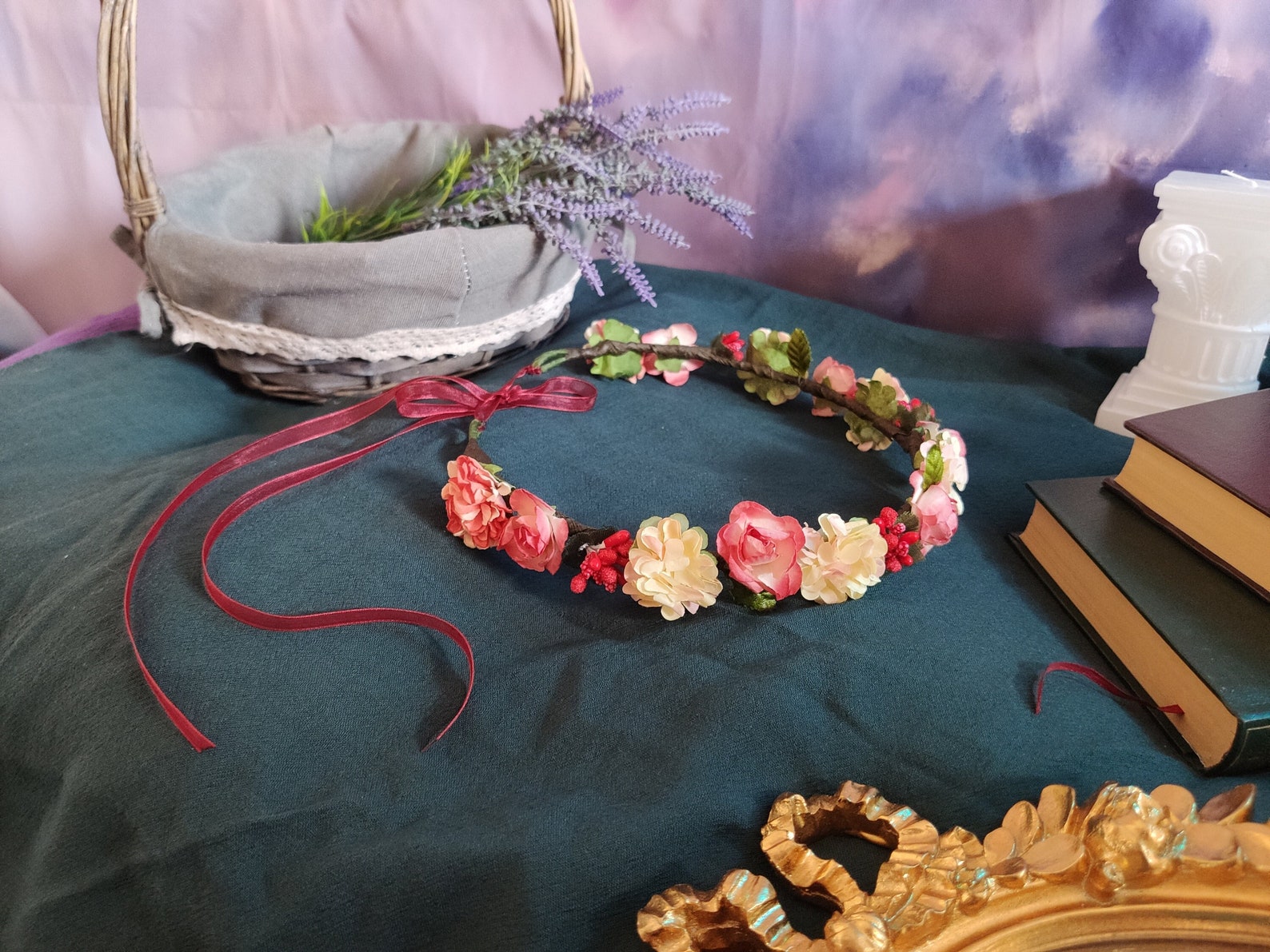 Flower Crown Cottagecore Ren Faire Wedding Flower - Etsy