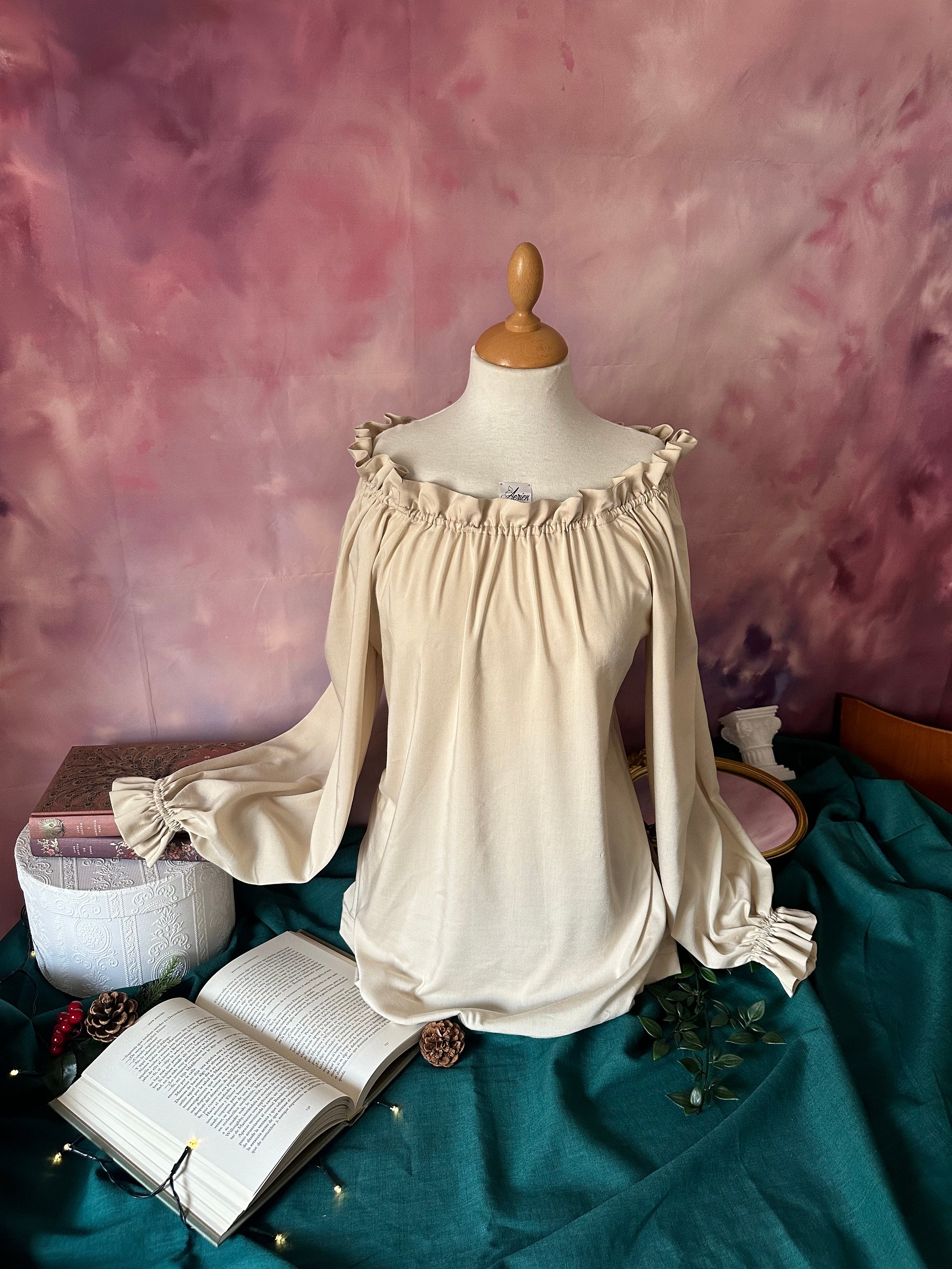 Chemise Pirate Blouse Cottagecore Princess Fairy Shirt Renaissance ...