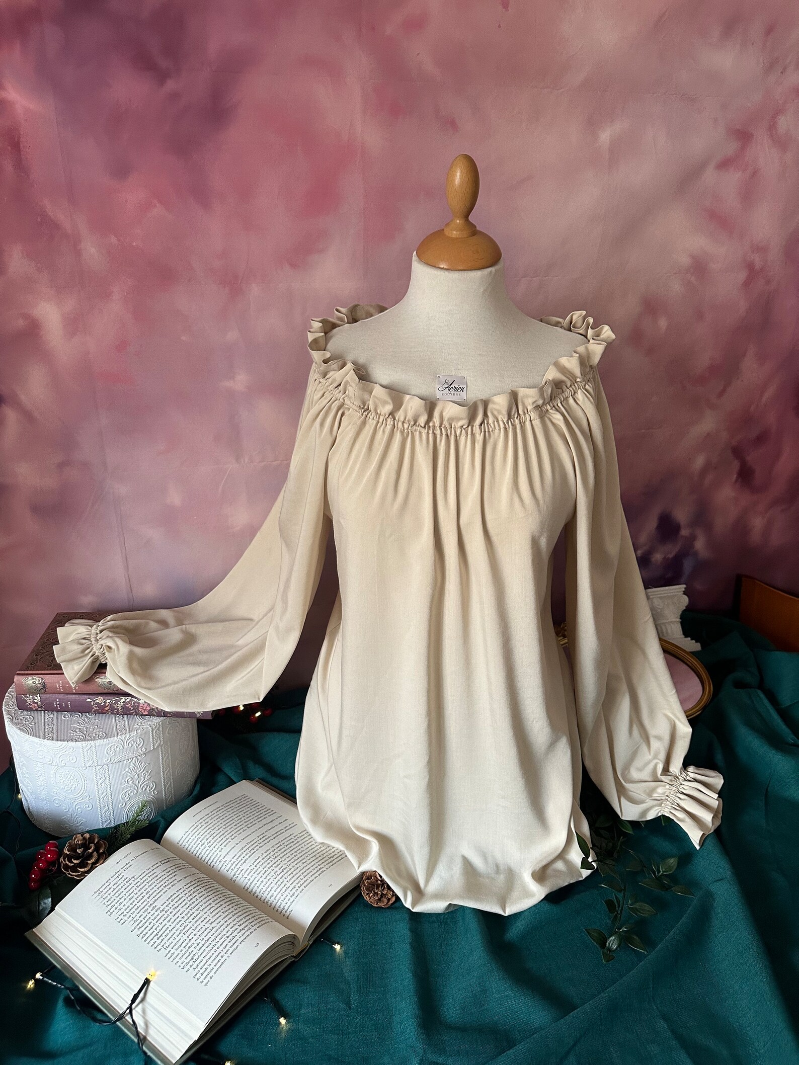 Chemise Pirate Blouse Cottagecore Princess Fairy Shirt Renaissance ...