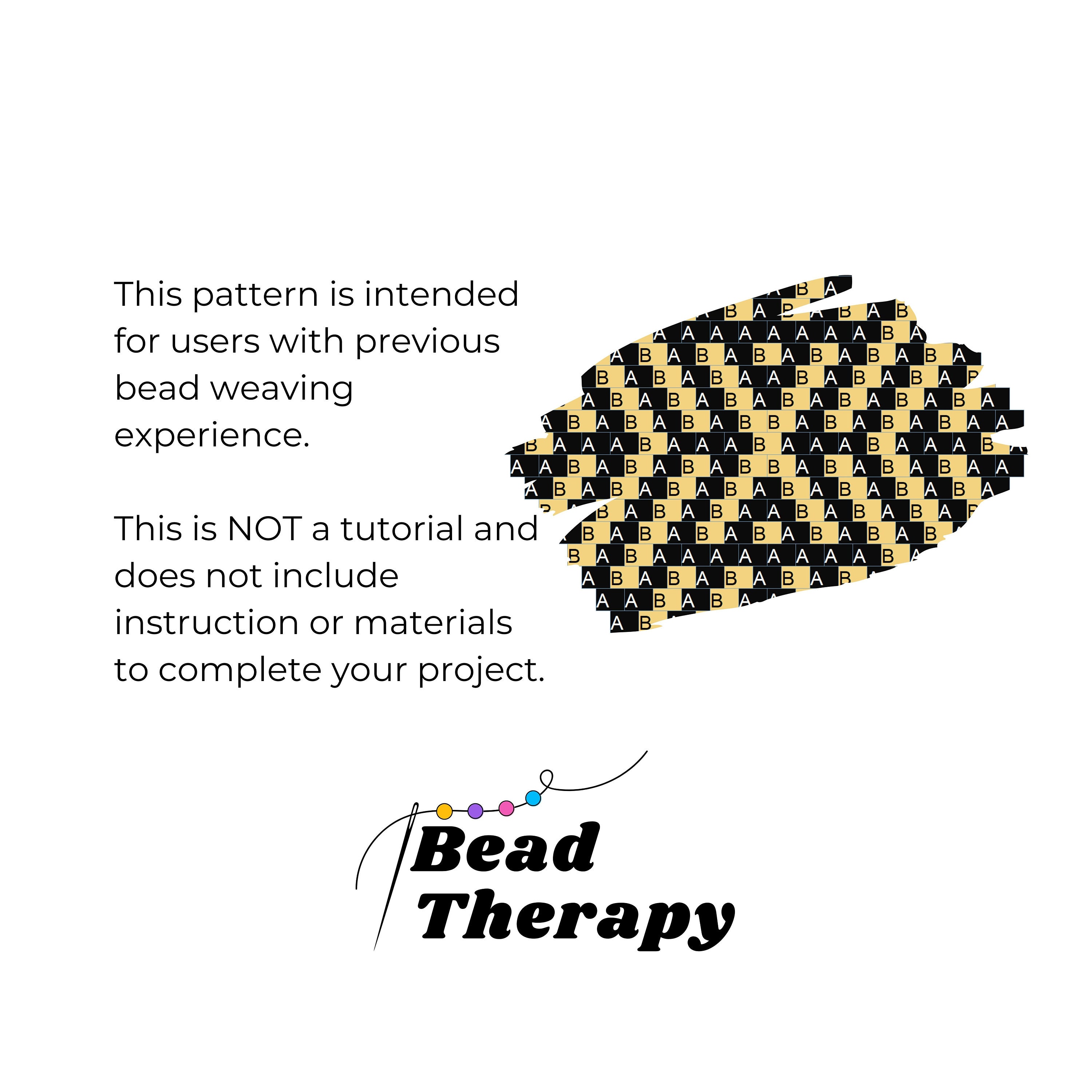 Brick Stitch Pattern, Two Color Brick Pattern, Design for Delicas ...