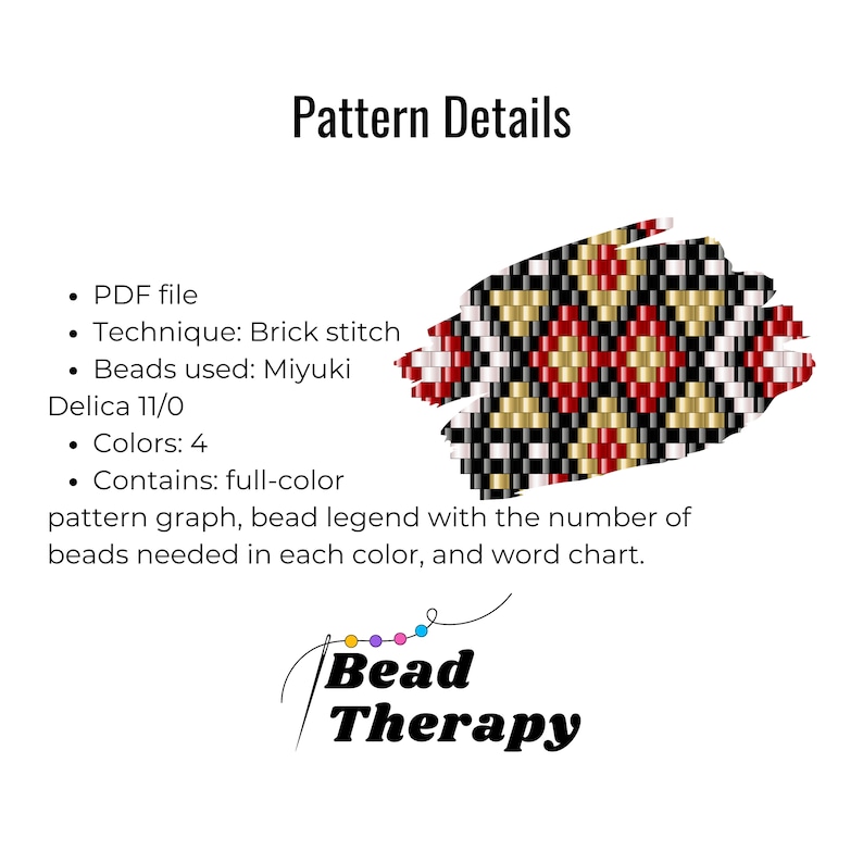 Diamond Brick Stitch Pattern, Delica Graph, Seed Beed Pattern ...