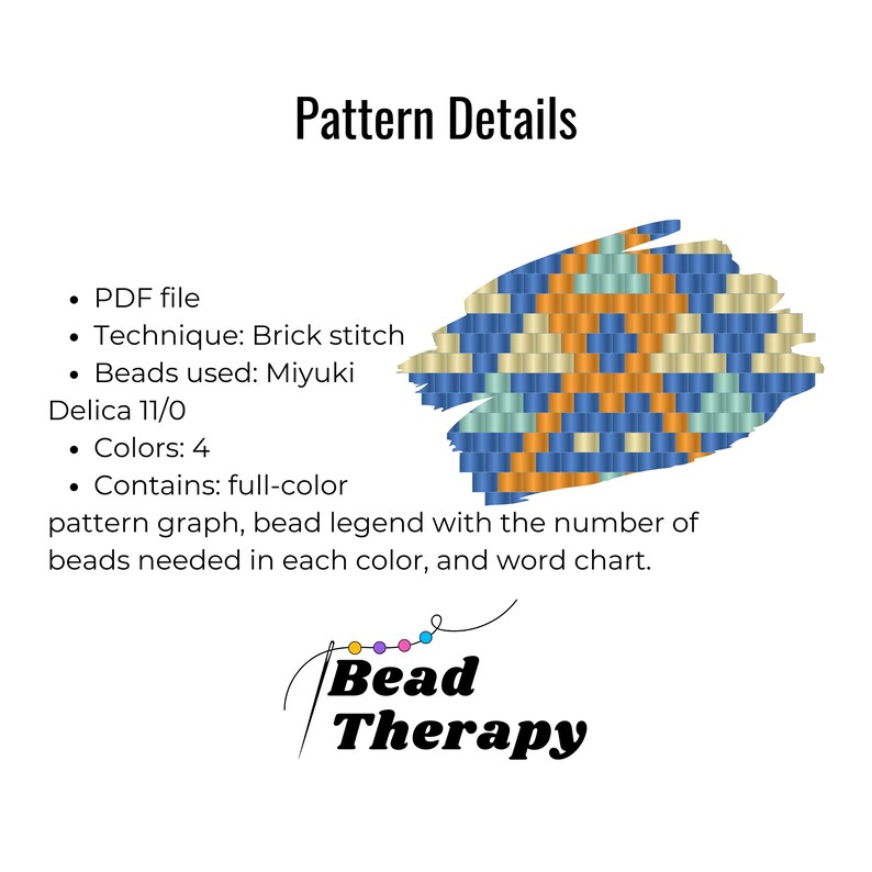 Diamond Brick Stitch Pattern, Seed Bead Pattern, Delica Pattern ...