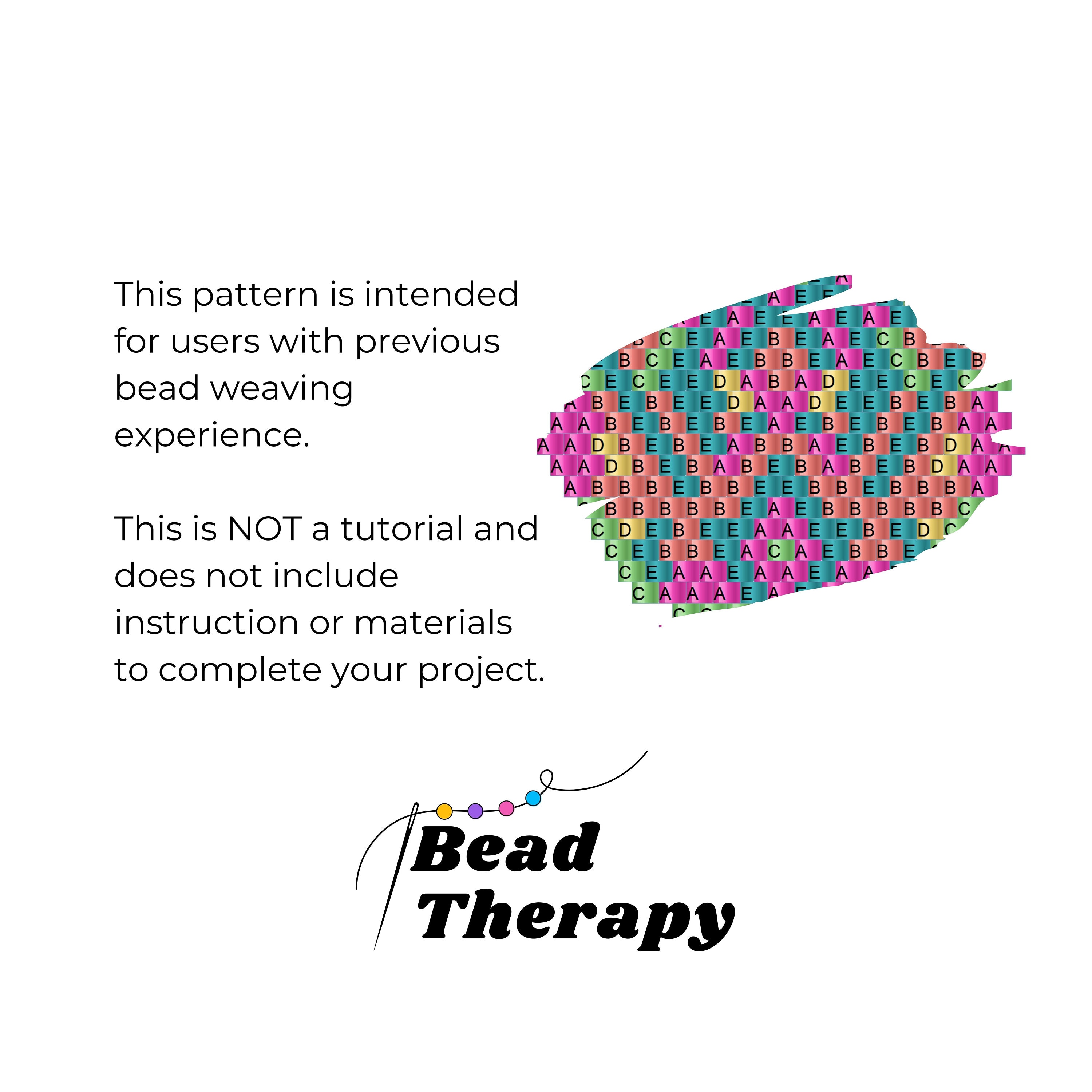 Colorful Brick Stitch Pattern, Delica Bead Graph, Seed Bead Pattern ...