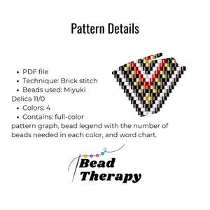 Triangle Brick Stitch Pattern, Seed Bead Earring Pattern, Bead Graph ...